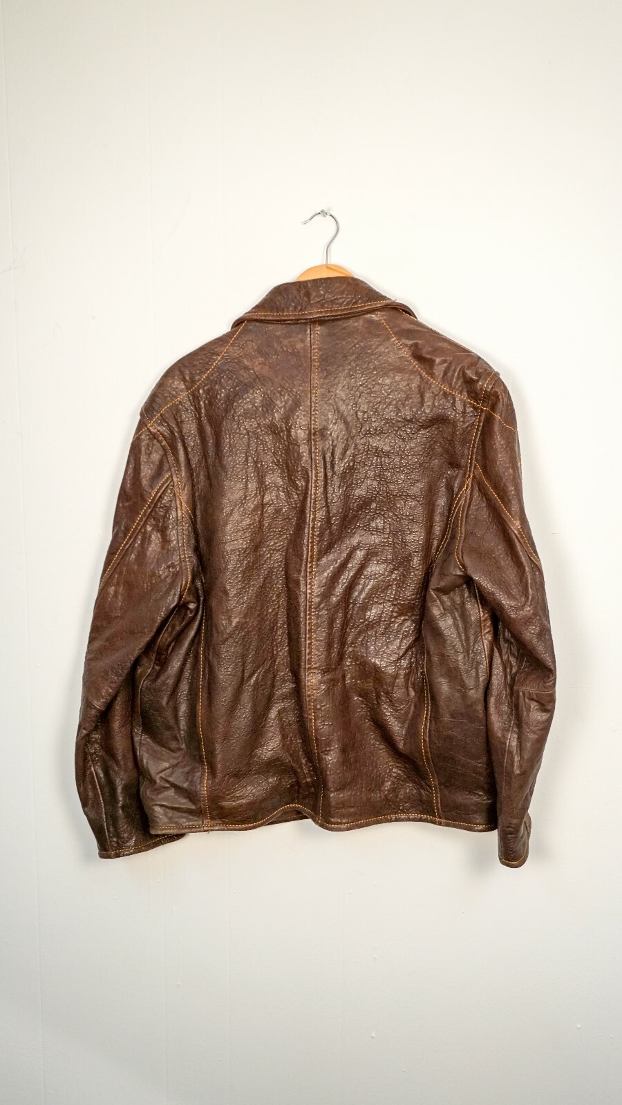 Vertical Leather Jacket by Robert Comstock Dark Brow… - Gem