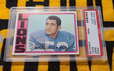 1972 Topps High Number 3rd Series Mike Lucci Lions #302 PSA 9 | eBay