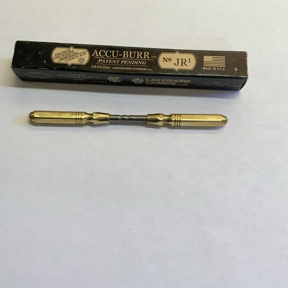 Accu Burr Junior Dual-Sided Card Scraper Burnisher 3/16” Solid Carbide ...