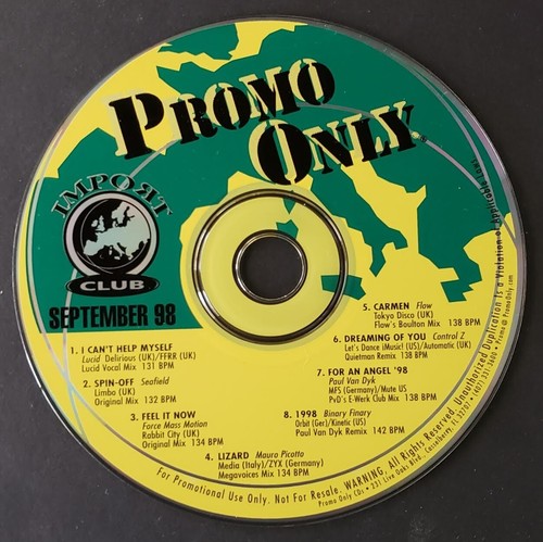 Promo Only CD - Import Club Series - September 1998 - Promotional CD ...