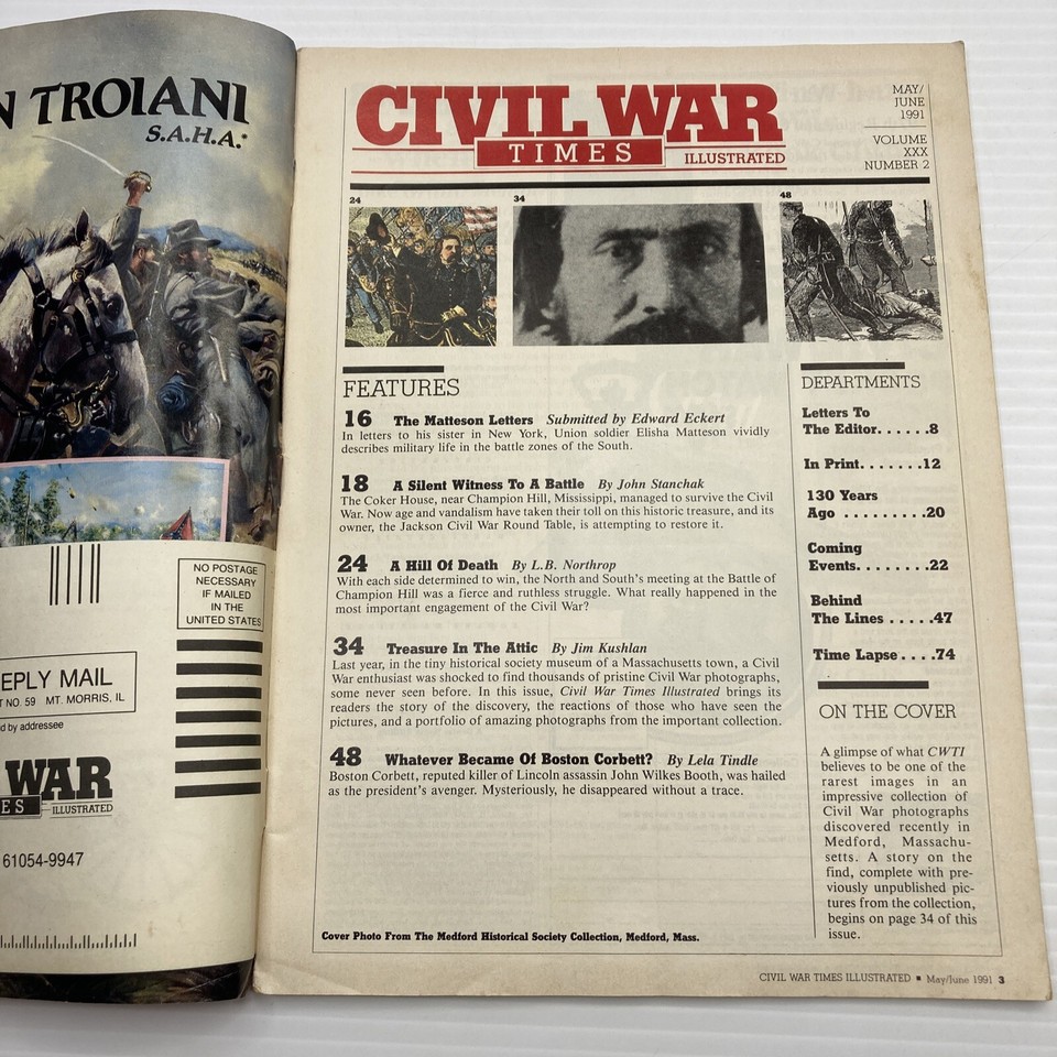 Civil War Times May June 1991 Previously Unpublished Historic Photos ...