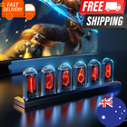 BRAND NEW RGB Nixie Tube Clock LED Glows IPS Color Screen Gaming Desk ...