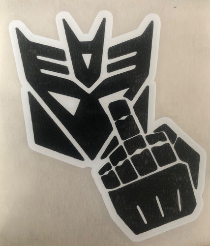 Decepticon Middle Finger Custom Made Vinyl Car Window Decal | eBay
