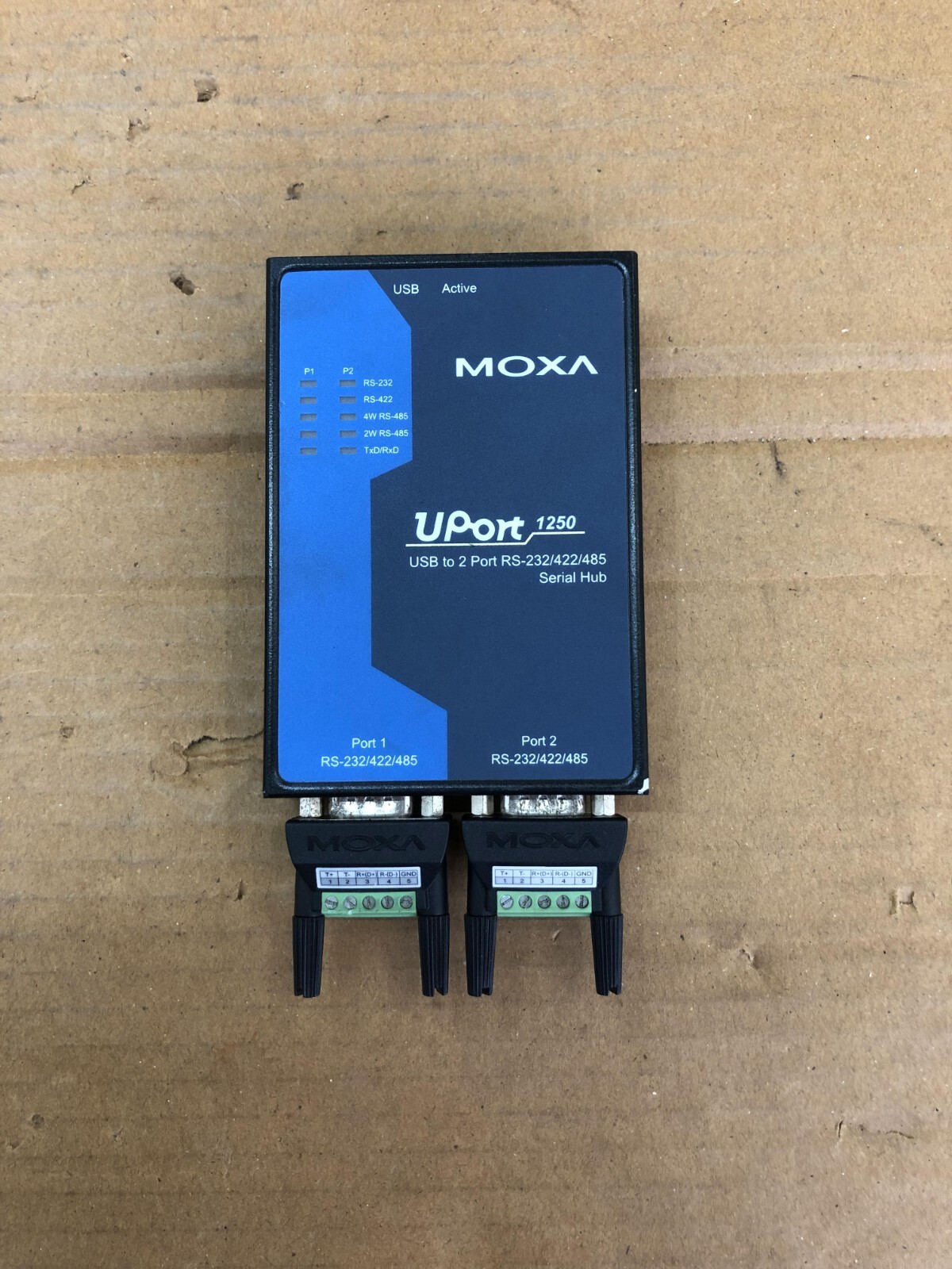 Moxa UPORT 1250 USB to 2-port Rs-232 / 422 / 485 Serial Hub Power ...