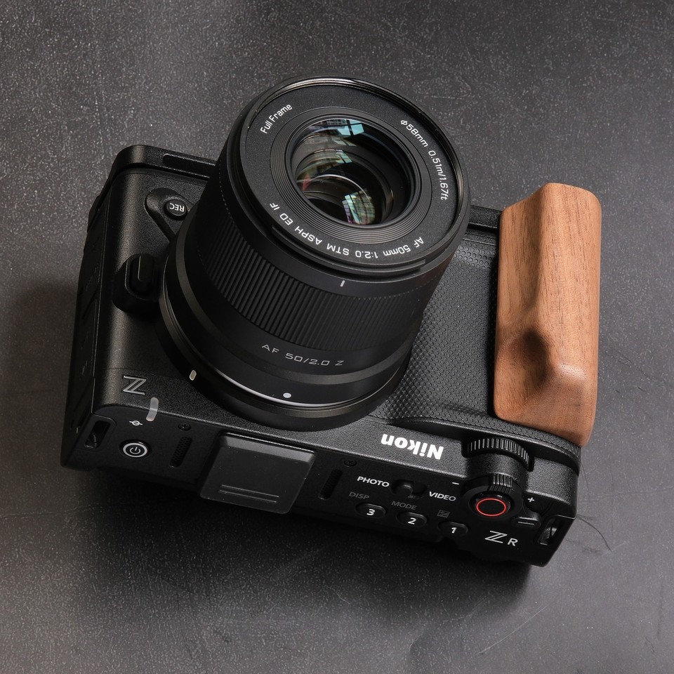 Wooden L Handle Grip Holder For Nikon ZR Camera Aluminum Alloy ...