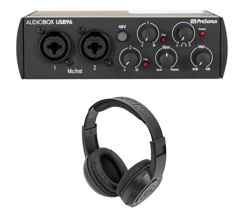 PRESONUS AUDIOBOX 96 2x2 Audio 2.0 Recording Interface + Samson SR350 ...