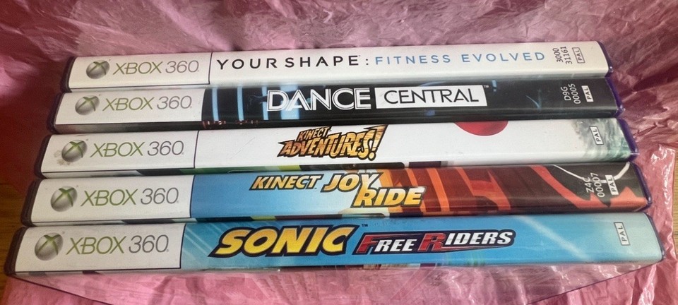 Xbox 360 Kinect Sensor + 5 Games w/ Manuals – Your Shape, Dance, Joy ...