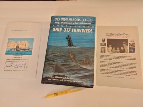 SIGNED by 14 Survivors USS Indianapolis ONLY 317 SURVIVED! Plus 2 ...