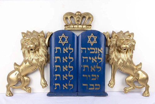 A LARGE PAIR OF WOODEN TORAH ARK LIONS. American, 20th century. | eBay