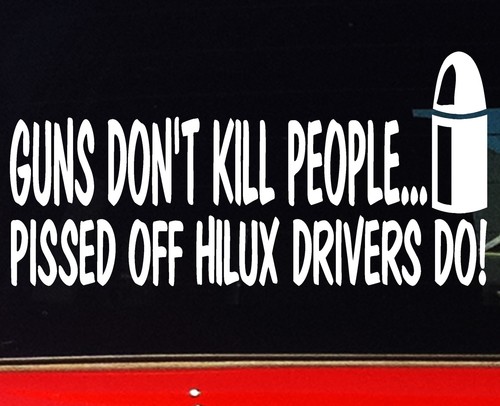 200mm Funny 4x4 ute Vinyl Decal Bullbar Hunting Stickers for HILUX ...