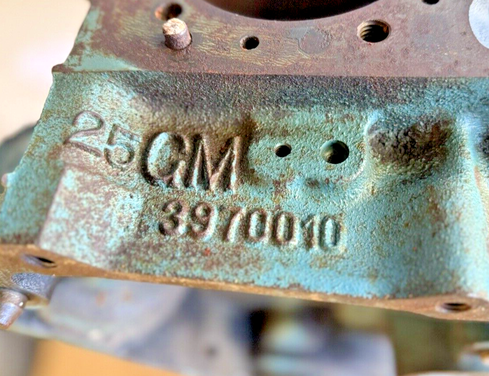 GM Small Block Chevy Engine Block 302 327 350 CI Date Code H38 OEM ...