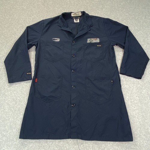 Workrite FR Lab Coat XLarge Blue Flame Resistant Uniform CAT 1 ...