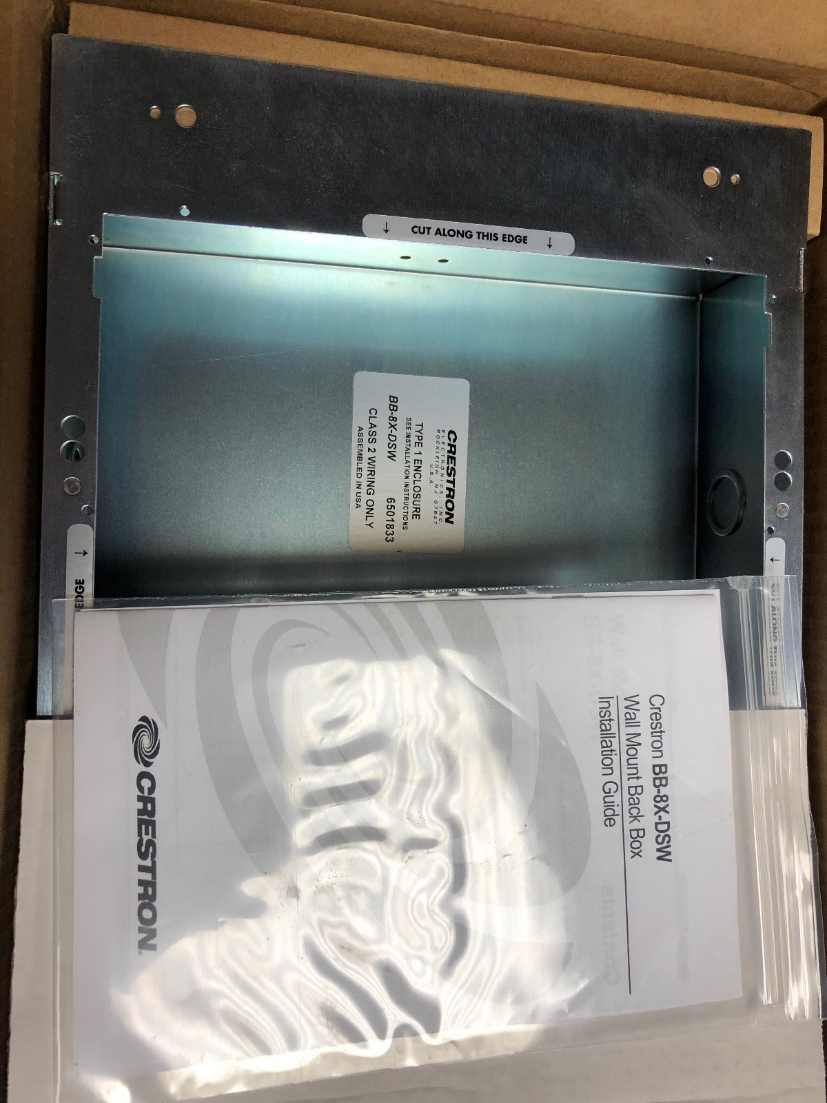 Crestron Back Box for TPMC-8X-DSW Brand New in Box Model BB-8X-DSW STP ...