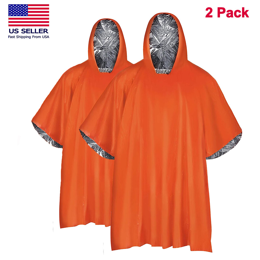 Emergency Survival Poncho Waterproof Blanket Rain Ponchos | eBay