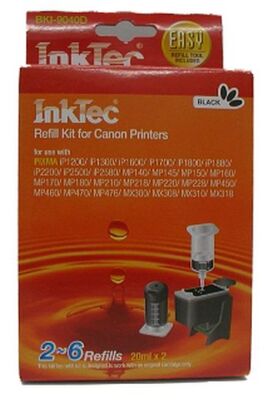 Suitable For Canon PG-40 Black Cartridge, InkTec Refill Kit up to 6 ...