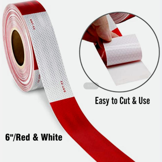 Car Bumper Reflective Stickers Warning Strip Tape Secure Reflector Red ...