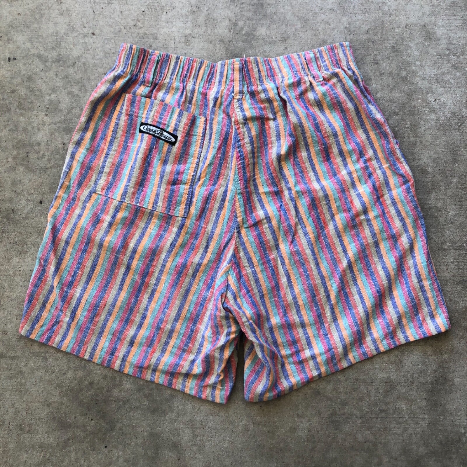 Vintage Ocean Pacific Striped Shorts OP Rainbow Size … - Gem