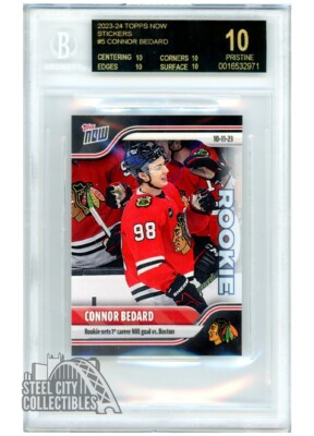 Connor Bedard 2023-24 Topps Now Stickers RC Card #5 BGS 10 Pristine ...