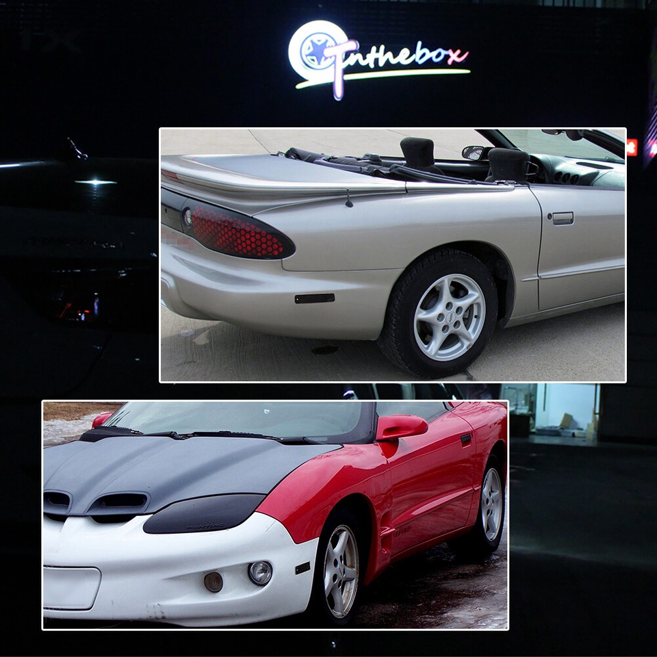 For 1998-2002 Pontiac Firebird Smoked Front & Rear Bumper Side Marker ...