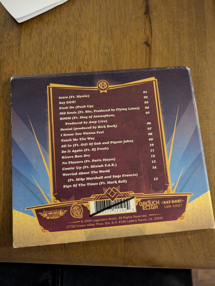 The Grouch & Eligh Say G & E! CD, Great Condition | eBay