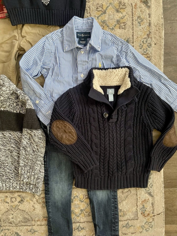 HUGE 19 pc. LOT 2T Boys WINTER OUTFITS Ralph Lauren Gap CHRISTMAS Wardrobe EUC | eBay