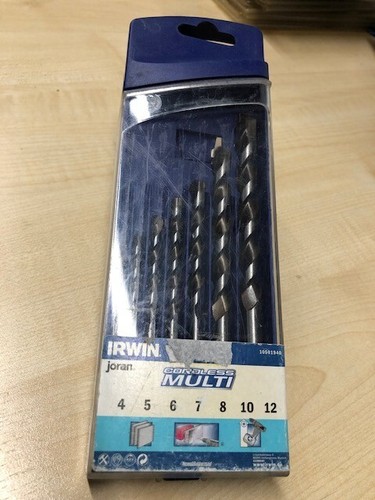 Irwin Joran Cordless Multi Drill Bit Set - 4,5,6,7,8,10,12mm - New Ex ...