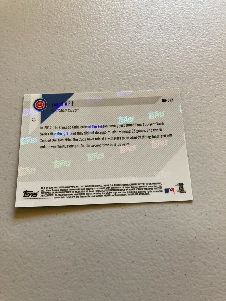 IAN HAPP 2018 TOPPS NOWS OPENING DAY CHICAGO CUBS CARD #312 | eBay