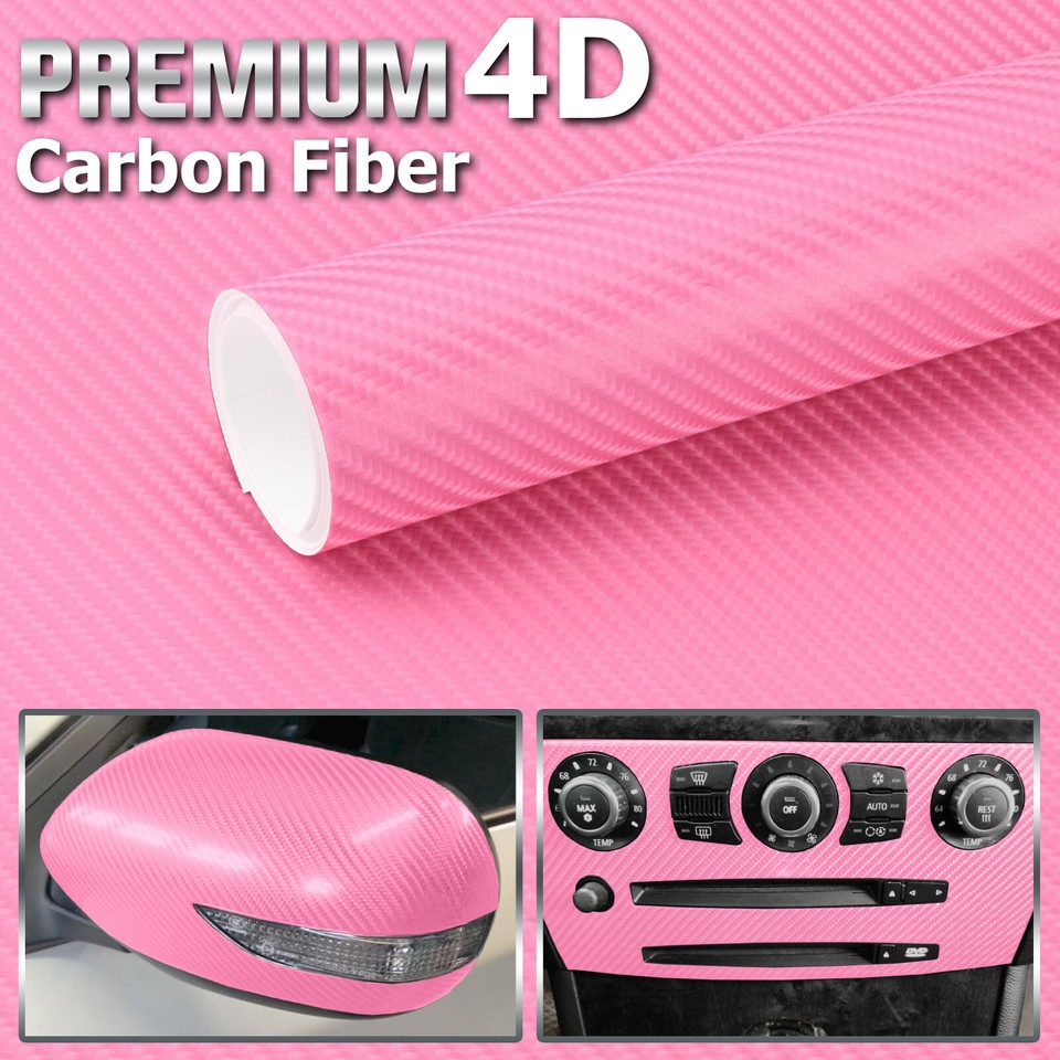 *Premium 4D Gloss Carbon Fiber Vinyl Sticker Wrap Decal Sheet Bubble ...