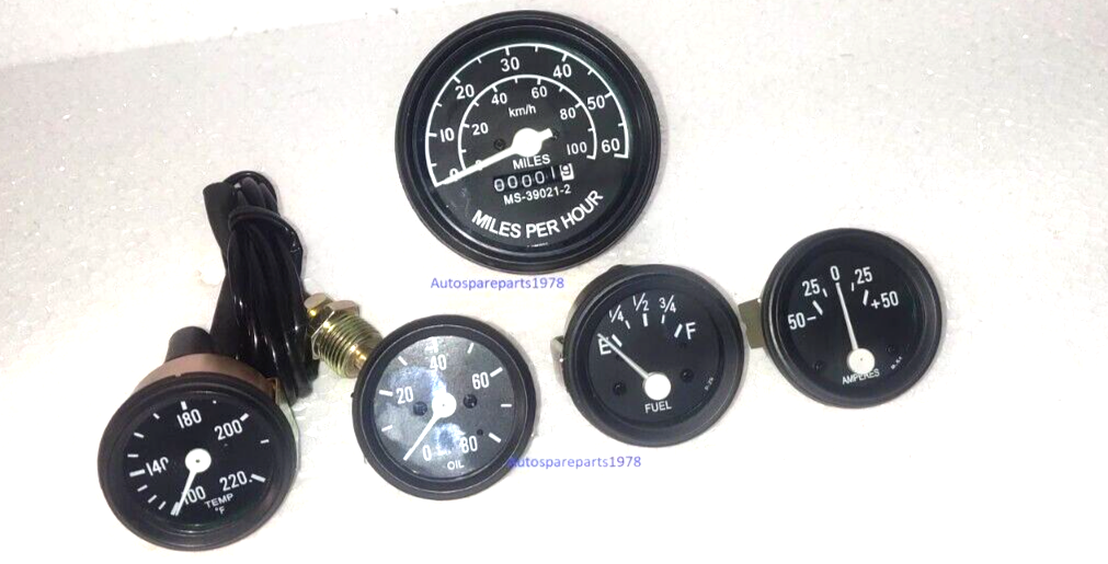 JEEP Willys Speedometer fits 1946-66 CJ-2A, 3A, 3B,M38, M38A1 Gauges ...