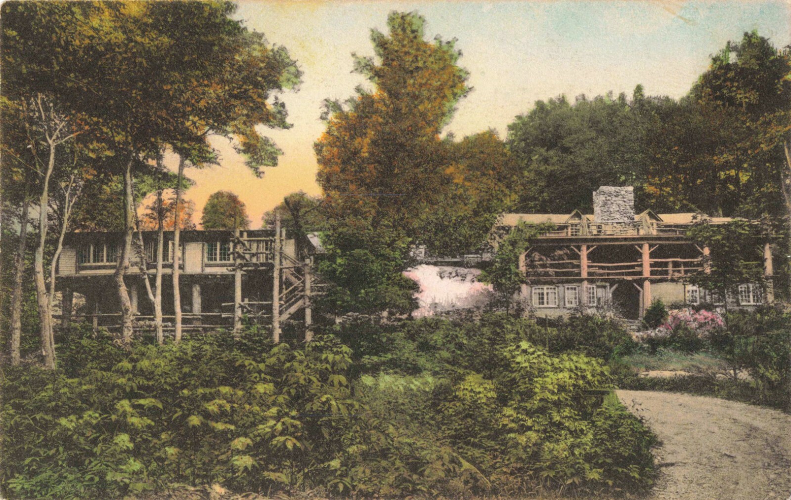 Postcard Long Trail Lodge Rutland Vermont | eBay