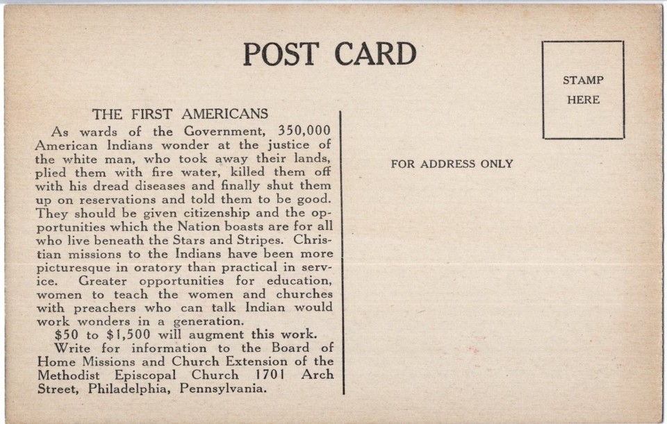 Native American Conversion, M.E. Church Propaganda & Evangelism ...