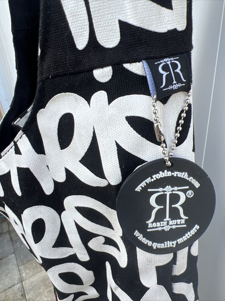 Robin Ruth Paris Canvas Cross Body Bag White & Black | eBay