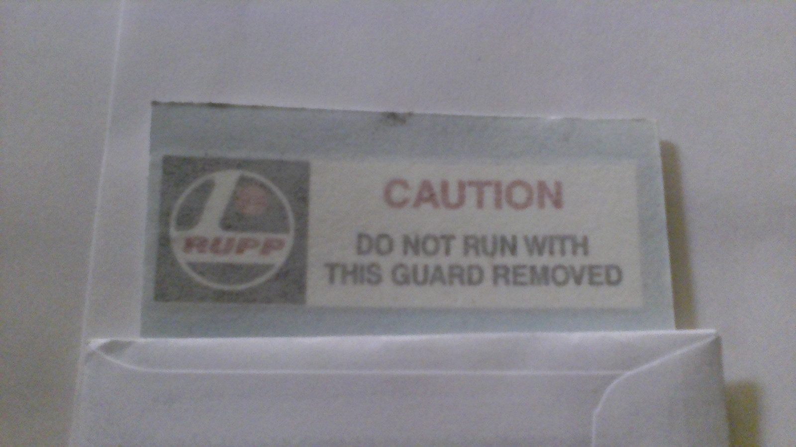 VINTAGE RUPP SNOWMOBILE BELT GAURD DECAL MAGNUM NITRO RALLY SNO SPORT ...