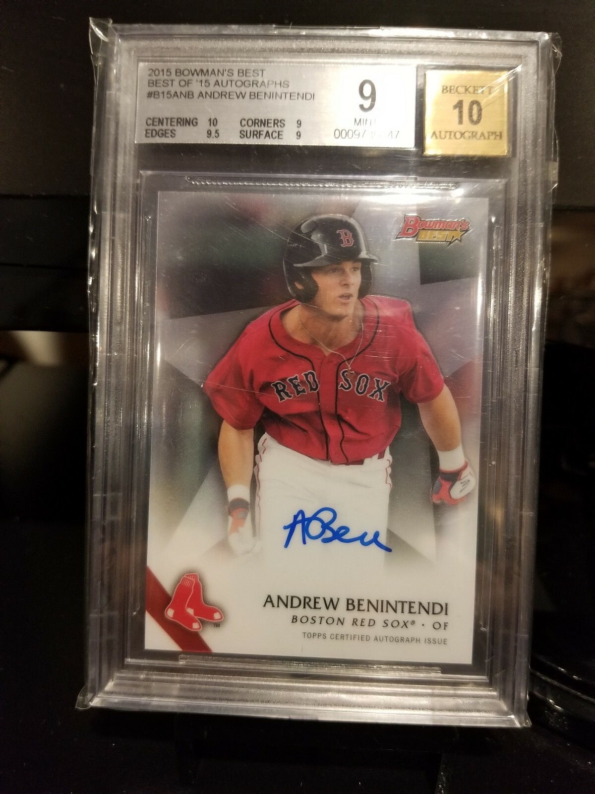 2015 ANDREW BENINTENDI BOWMAN'S BEST #B15AND BEST OF 2015 AUTOGRAPHS 9/ ...
