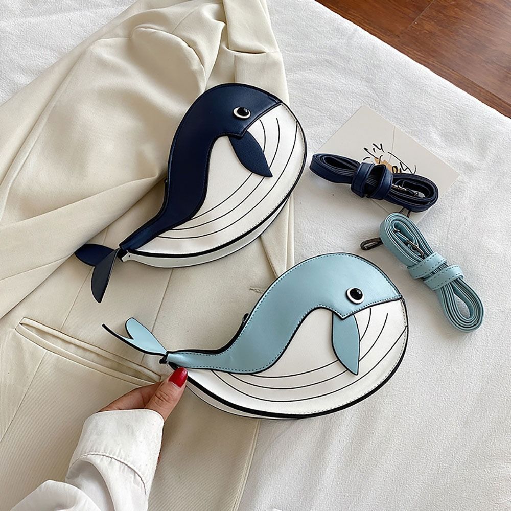Animal Shaped Shoulder Bag Little Whale Handbag Personalized Phone ...