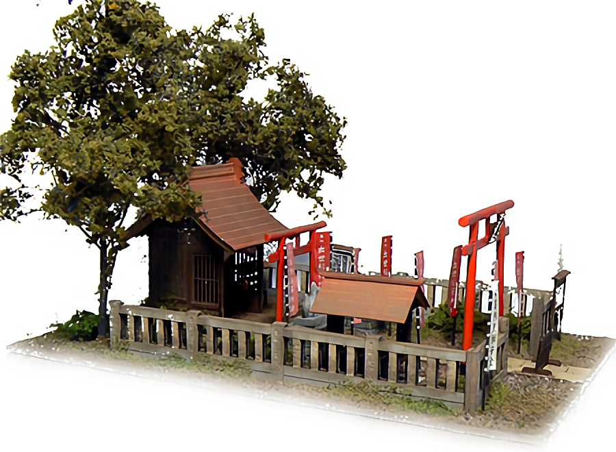 1:87 - 1:80 Scale M's Small Japanese Shrine Kit H0 H0e Narrow Gauge HO ...