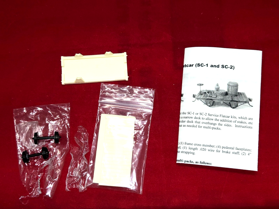 BOULDER VALLEY MODELS, ON30-SC-1A SINGLE KIT SERVICE FLAT W/NARROW DECK ...
