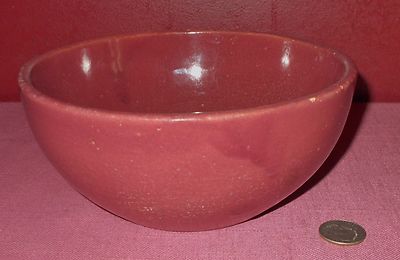 Antique Vintage MAROON BURGUNDY GLAZE POTTERY BOWL ^ | eBay