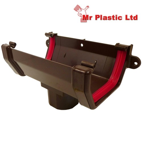 Freeflow 114mm Square Gutter & 65mm Square Down Pipe Fittings in Brown ...
