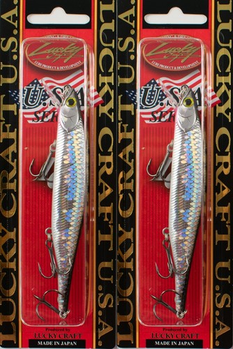 (LOT OF 2) LUCKY CRAFT LIGHTNING POINTER 110SP 1/2OZ MS ANCHOVY I8141 ...