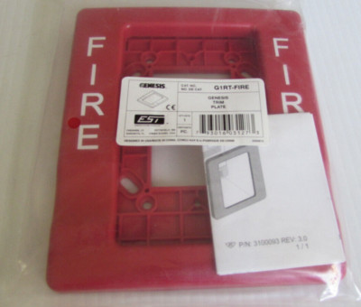 Edwards G1RT-FIRE Genesis Fire Alarm Trim Plate (Red), Plastic – NIB ...