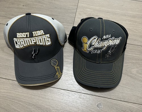San Antonio Spurs Championship Hats bundle, Used Finals Tim Duncan 2005 ...
