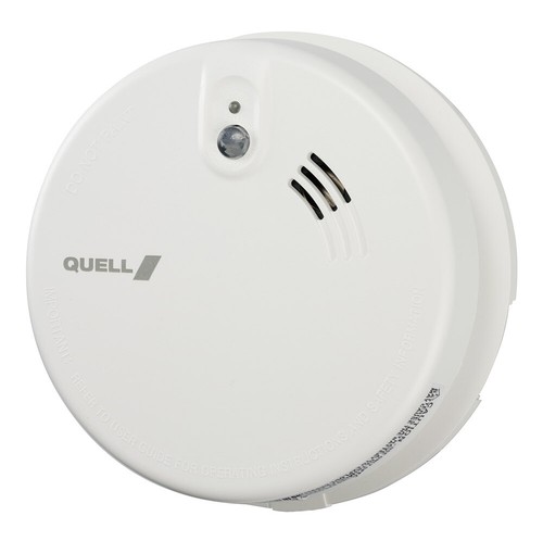 Quell Smoke Alarm Photoelectric 240v LONG LIFE With 9v Lithium Battery ...