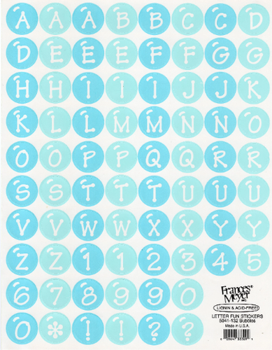Vintage Frances Meyer Stickers ~ Choice~ Letter Fun Bubbles/Clothes ...