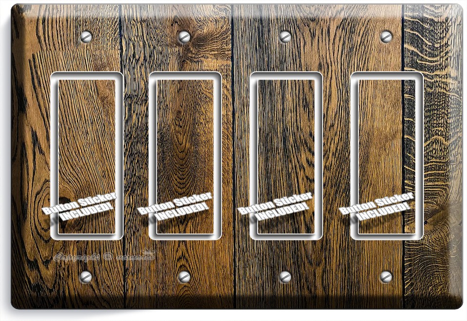 RUSTIC ANTIQUE OLD WOOD STYLE LIGHT SWITCH OUTLET WALL PLATES COUNTRY ...