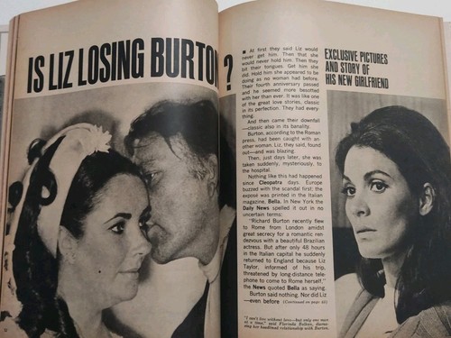 1968 OCTOBER MODERN SCREEN MAGAZINE - LIZ TAYLOR & RICHARD BURTON COVER ...