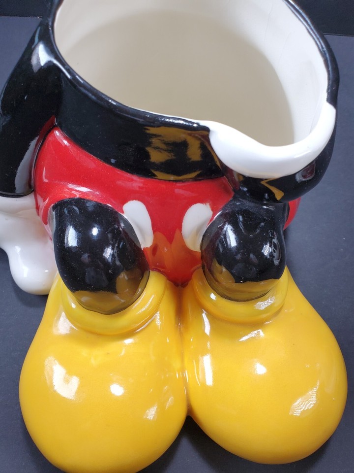Vintage Disney Mickey Mouse Ceramic Cookie Jar Treasure Craft 12 ...