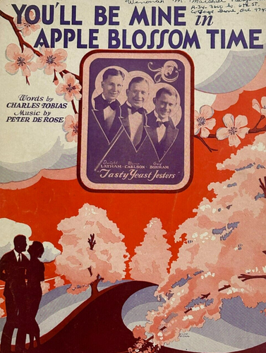 You'll Be Mine In Apple Blossom Time - Vtg Sheet Music - Tasty Yeast ...