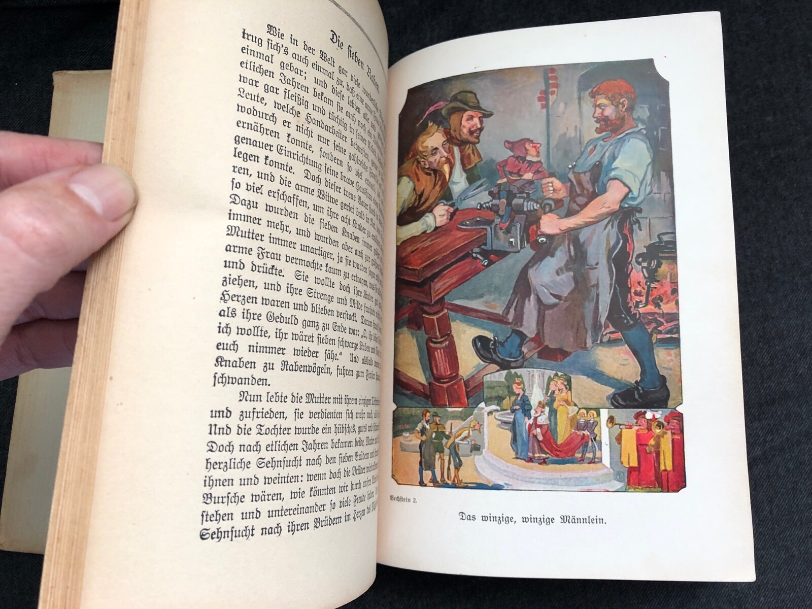 Vintage GERMAN BOOK Storybook by Ludwig Bechltein COLOR ILLUSTRATED ...