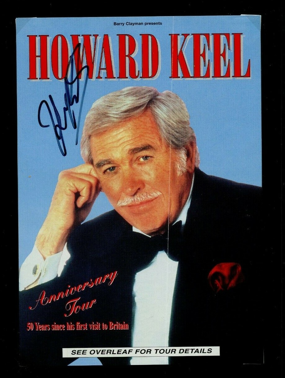 Autographed Photo Movie Musical & TV Actor Howard Keel Dallas Show Boat ...